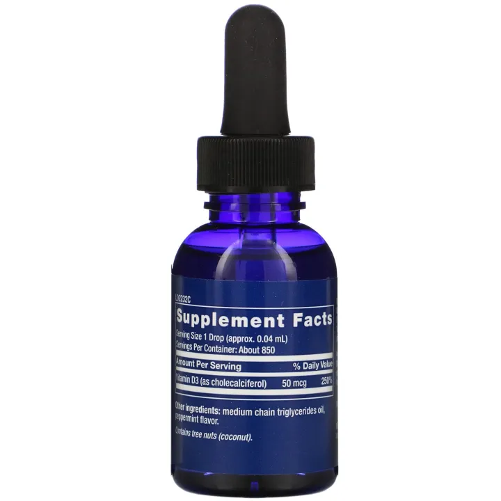 Life Extension, Liquid Vitamin D3, Mint Flavor, 2,000 IU, 1 fl oz (29. ...