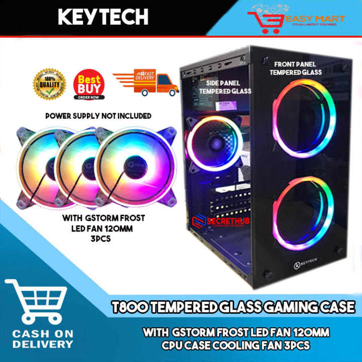 EasyMart Best Buy KEYTECH T800 TEMPERED GLASS Side and Front panel ...