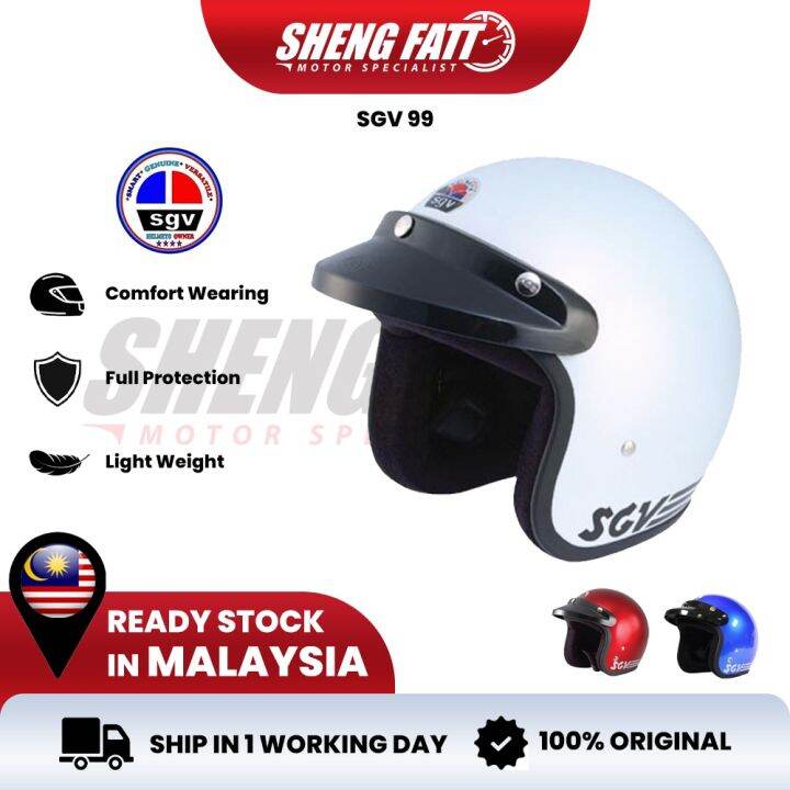 SGV 99 Helmet Motor Free Size Topi Keledar Keselamatan SIRIM Helmet ...