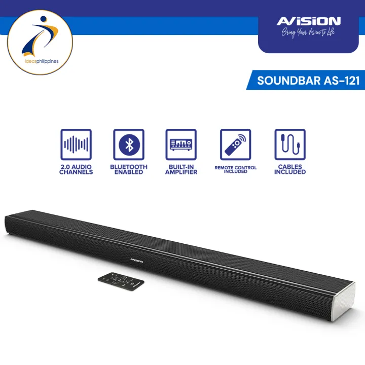 Avision 2.0 Soundbar Speaker System with Bluetooth/USB/Aux/Line-in and ...