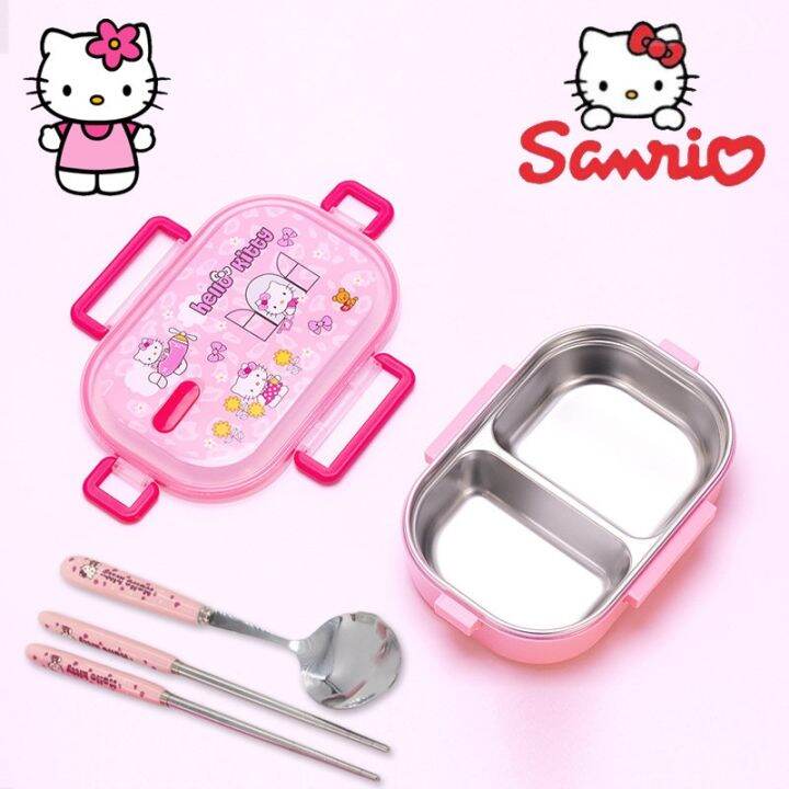 {YOYO ผลิตภัณฑ์ของใช้ในบ้าน} กล่องอาหารกลางวันสแตนเลสสตีล Sanrio Hello ...