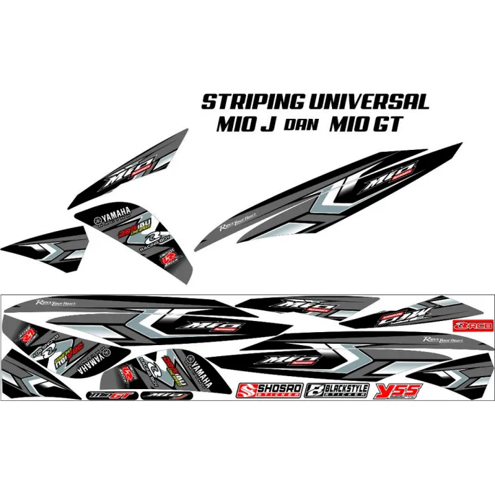 DECAL / STIKER STICKER STRIPING VARIASI YAMAHA MIO J/MIO GT VARIASI ...