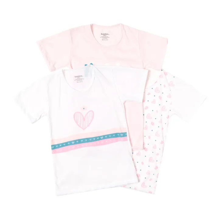 SM Basics Girls 3-piece Nap Princess Tee Set | Lazada PH