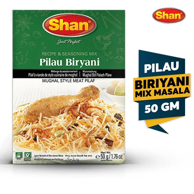 Shan Masala Pilau Biryani Spice Mix 50gm Rempah Briyani Shan Pakistan ...