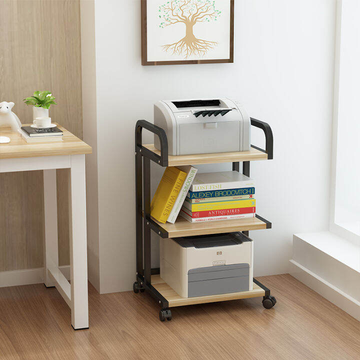Printer rack office desktop file storage rack double shelf copier multi ...