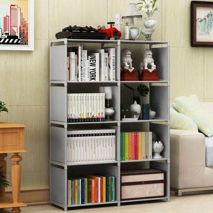 ANGELA HOME DIY Book Shelf 8 Layer Storage Rack Waterproof And Easy To ...