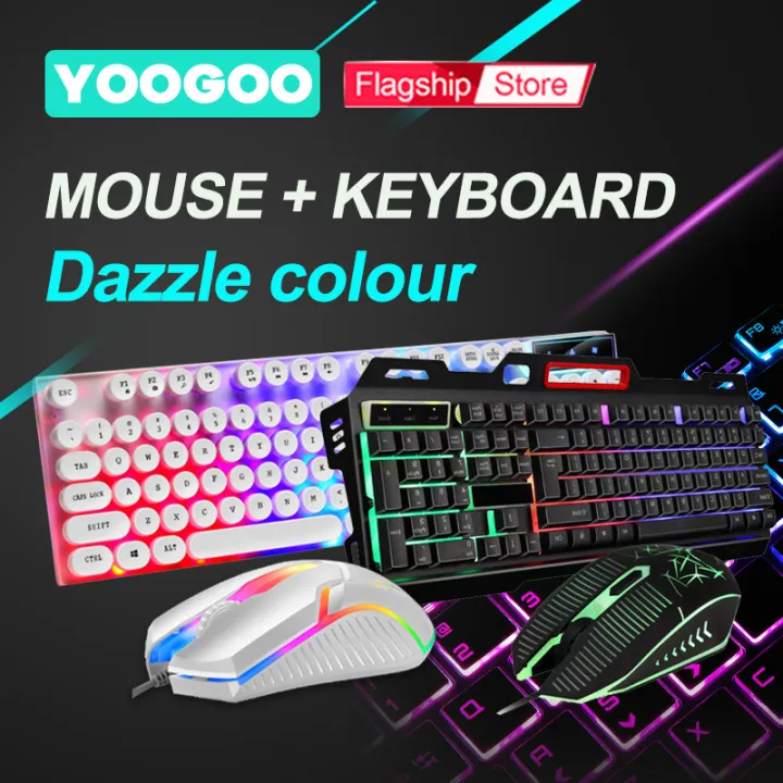 YOOGOO Gaming Keyboard Dan Mouse RGB / Keyboard Mechanical Komputer Set ...