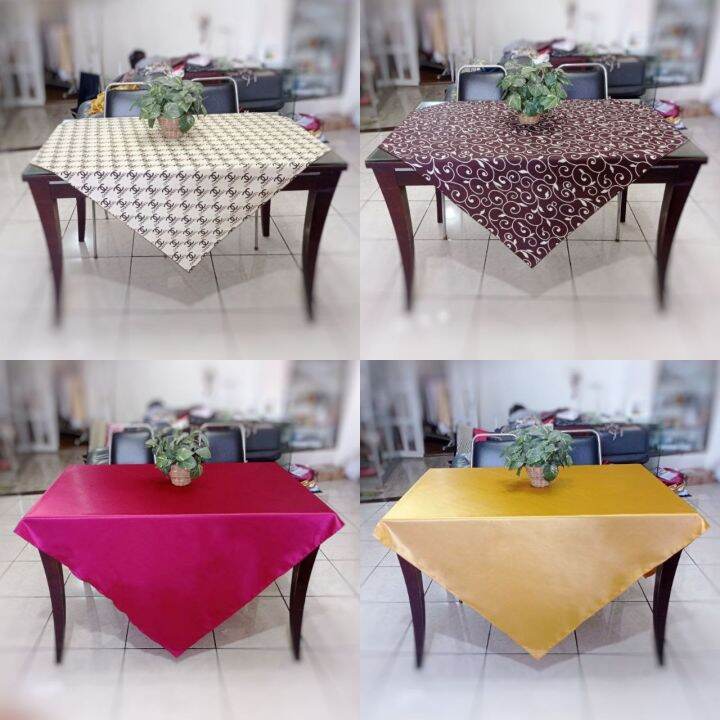 Taplak meja segi empat polos dan motif / taplak meja oval / taplak segi ...