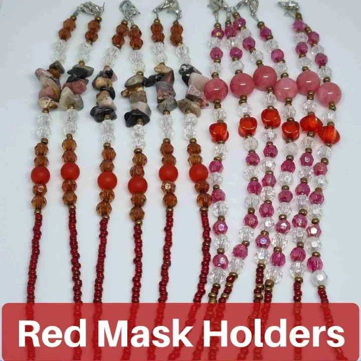 RED MASK HOLDER COLLECTION: Boho (Bohemian) Face Mask Holders ...
