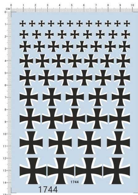 Universal WWII German Cross Sign Tank Panzer Military Model Water Slide ...