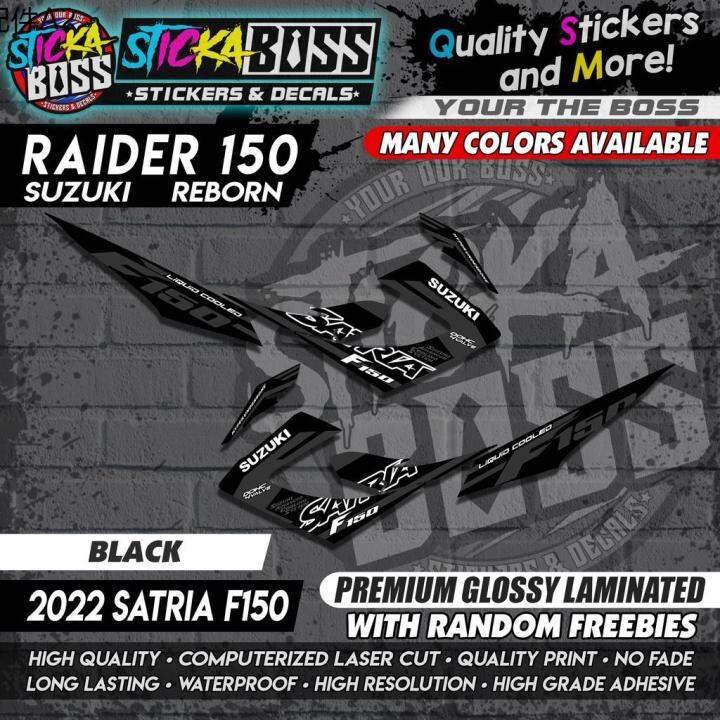 ♜Suzuki Raider 150 Reborn Stock Decals BLACK ( 2022 Satria F150 )【WITH ...