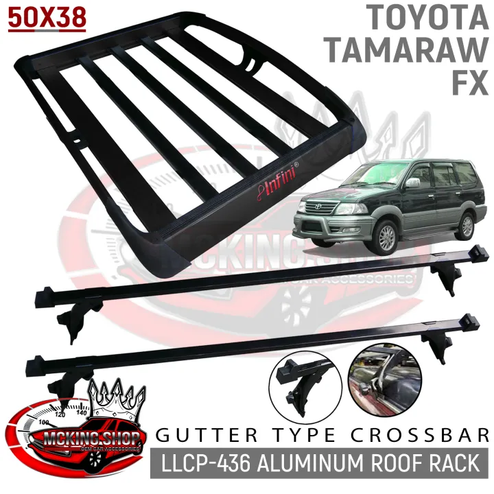 Toyota Tamaraw FX INFINI LLCP-436 Aluminum Roof Rack 50x38 (Black) with ...