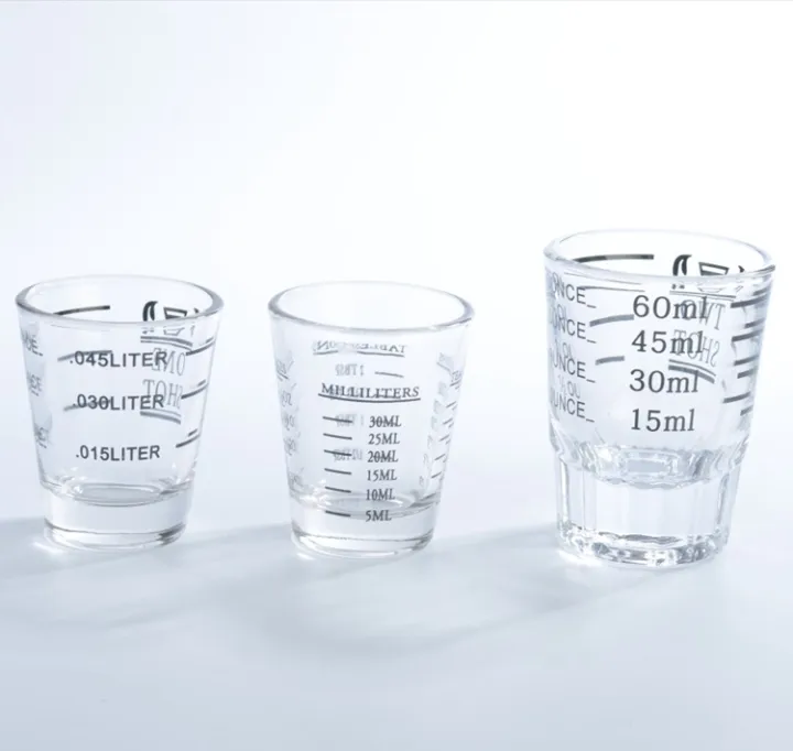 Glass graduated measuring cup tea shop coffee bartending oz cup, AXA ...