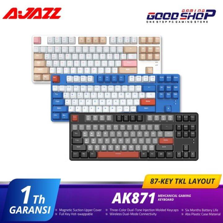 AJAZZ AK871 HOTSWAPABLE DIY - MECHANICAL KEYBOARD | Lazada Indonesia