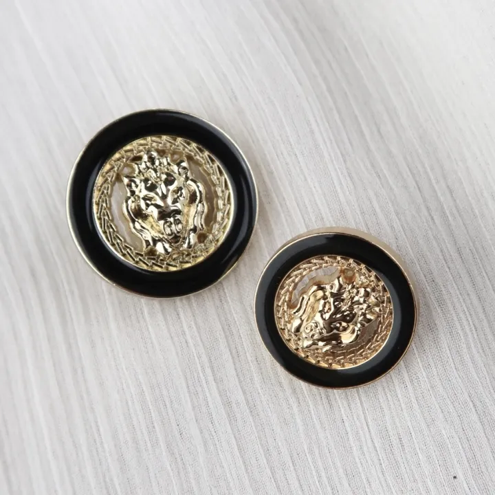 Kancing Hitam Blazer Harimau Mewah Import | Kancing Emas Gold Jahit Jas ...