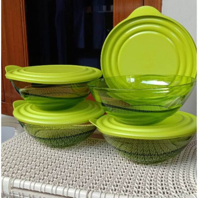 Tupperware Eleganzia Bowl 600ml Hijau 1pcs Tupperware Original | Lazada ...