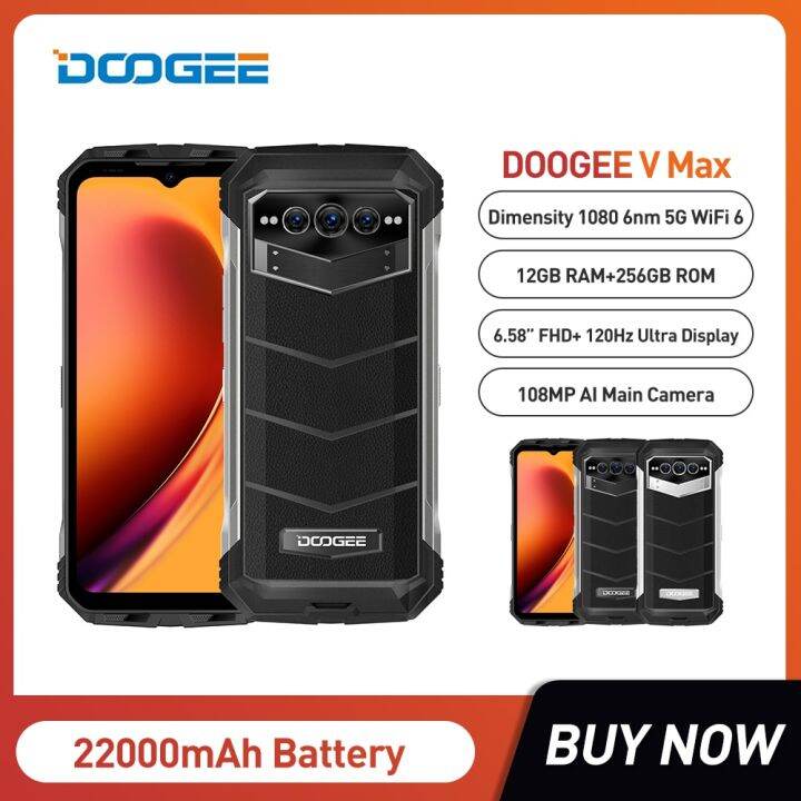 Doogee V Max 5G โทรศัพท์มีสาย12GB + 256GB กล้อง108MP โทรศัพท์มือถือ ...