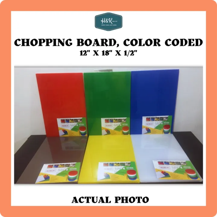 HK Chopping Board, Color coded, HACCP approved, 12x18x12 | Lazada PH
