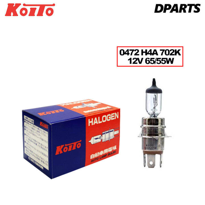 Koito 0472 H4A 702K 12V 65W/55W Halogen Auto Lamp Bulbs ( Made in Japan ) | Lazada