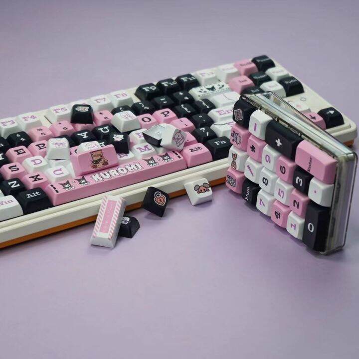 【Keycap Only】Kuromi Theme keycap 127 Keys XDA Profile PBT Five-Sided ...
