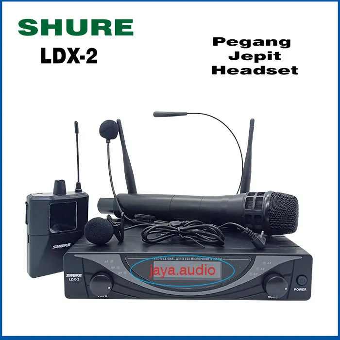 Microphone Mic WIRELESS SHURE LDX 2 PJH mik Pegang Mic Jepit Mik ...