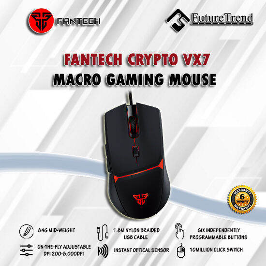 FANTECH CRYPTO VX7 MACRO GAMING MOUSE | Lazada