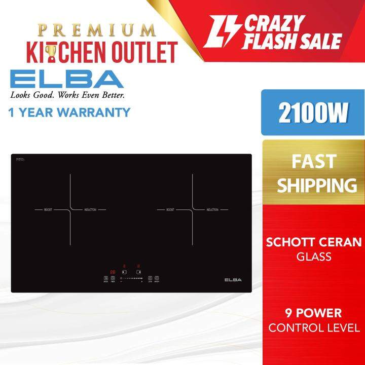 【Own Truck Delivery】ELBA 2100W+2100W Build-In Induction Cooker SCHOTT ...