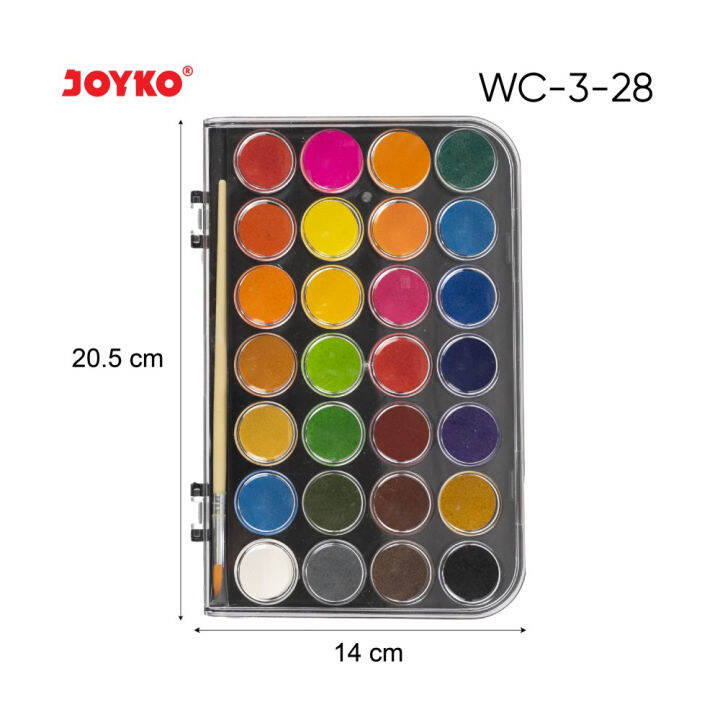 JOYKO Watercolor Cat Air Set 28 Warna Vibraint Color WC-3-28 | Lazada ...
