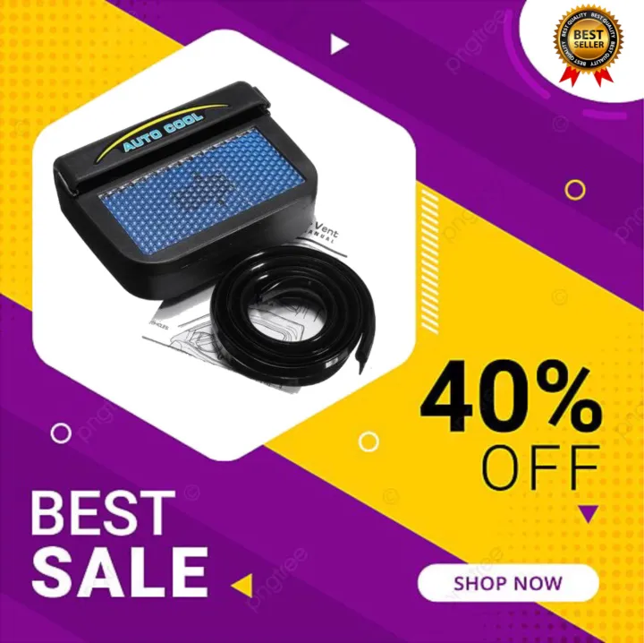 Mini Solar Powered Auto Car Air Vent Cool Fan Portable Car Air ...