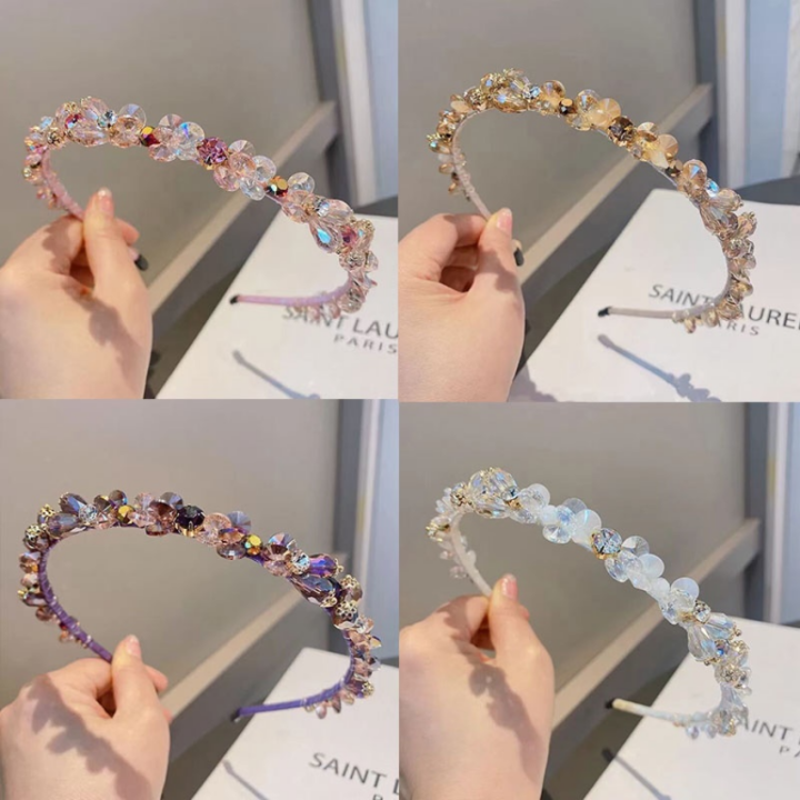 Korea Luxury Senior Sense Crystal Diamond Hair Band Headband Pressed ...