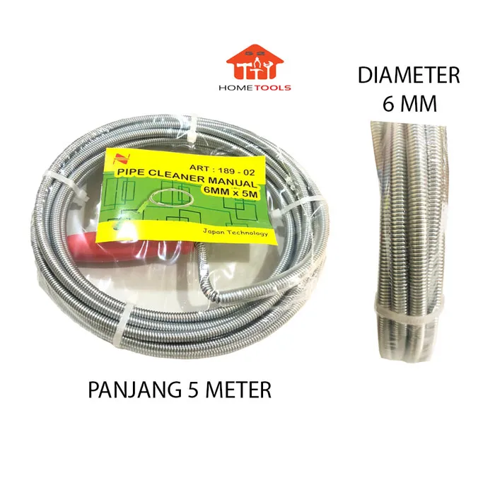 NANKAI Pipe Cleaner Ukuran 6mm x 5 Meter Selang Kawat Flexible Pembersih Saluran Pipa | Lazada ...