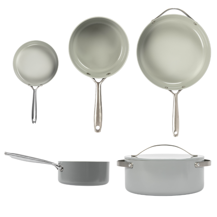 Ceramix by Nexware Complete Ceramic Non-stick Cookware Set (8pc set ...