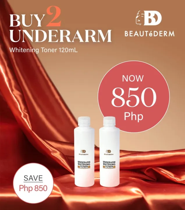Buy 2 BEAUTeDERM Underarm Toner 120ml for 850php only! | Lazada PH