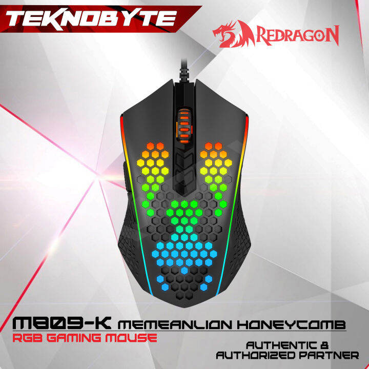 REDRAGON M809-K MEMEANLION HONEYCOMB RGB WIRED GAMING MOUSE | Lazada PH