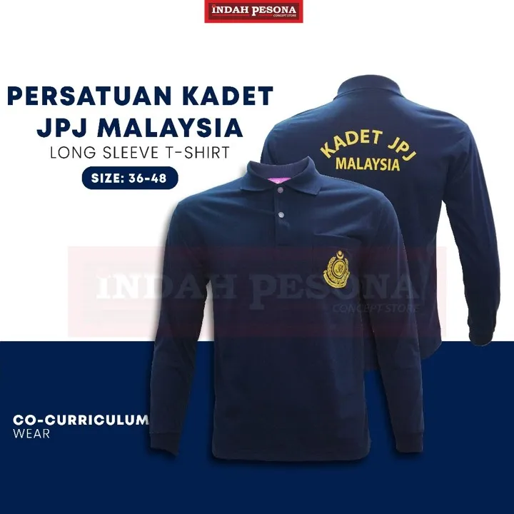 Kokurikulum Sekolah T-Shirt Collar J.P.J Malaysia Long Sleeve / Kadet ...