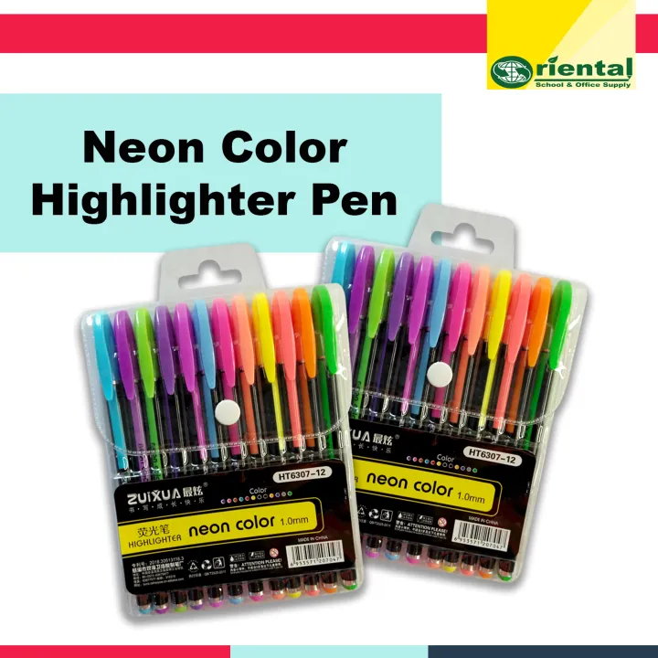 Neon Color Highlighter Pen / 12 pcs. per pack | Lazada PH