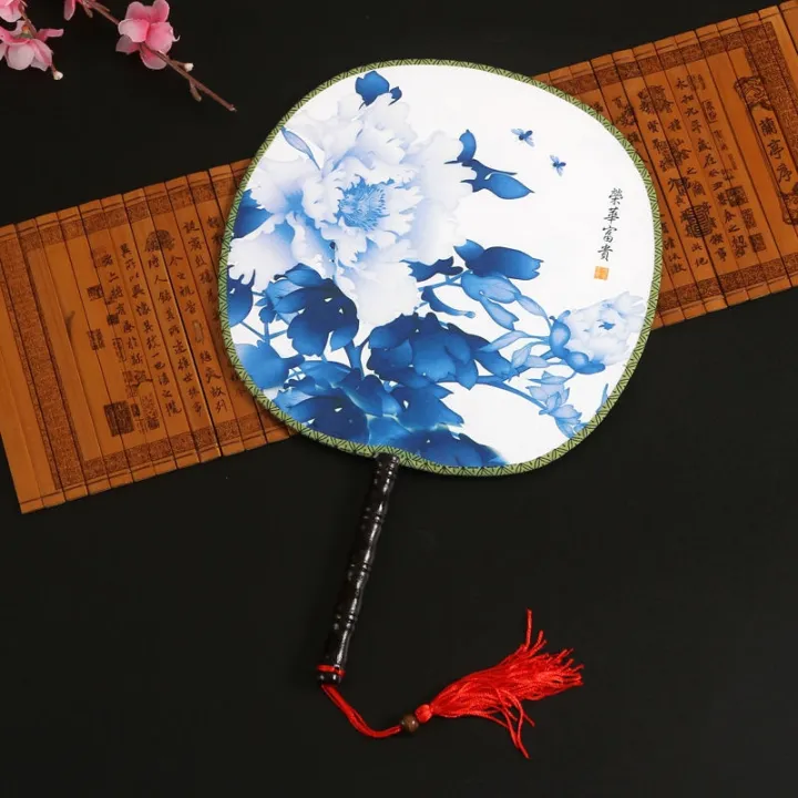 Double round fan mandarin fan of classical ancient Chinese wind round ...