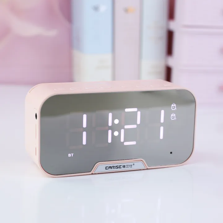 Led Digital Clock Date Temperature Alarm Lcd Hologram Bedroom Glow Tube ...