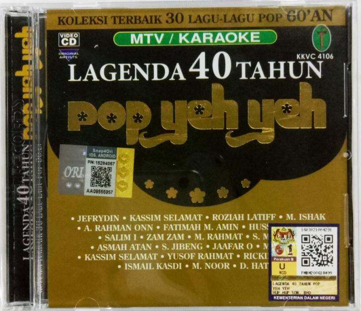 Lagenda 40 Tahun Pop Yeh Yeh VCD Karaoke Original Artist Jefrydin Kasim ...