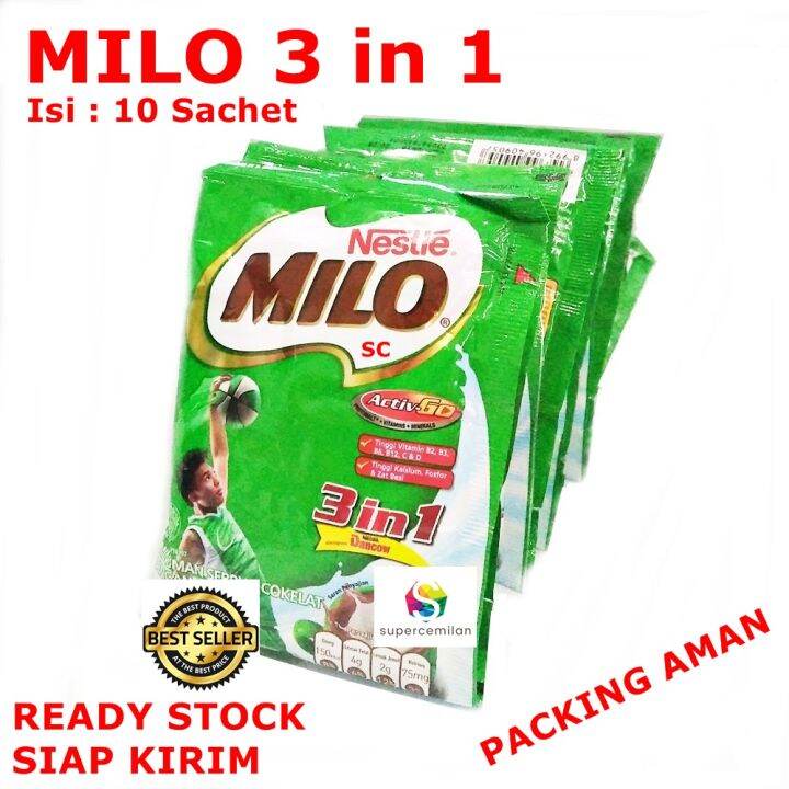 MILO 3in1 (isi 10 sachet) . Milo 3 in 1 | Lazada Indonesia