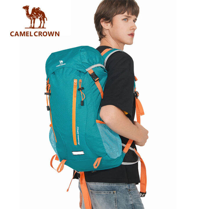 CAMELCROWN 30L กระเป๋าเป้สะพายหลังน้ำหนักเบา,กระเป๋าเดินป่ากลางแจ้งกันน้ำอเนกประสงค์ความจุมาก ...