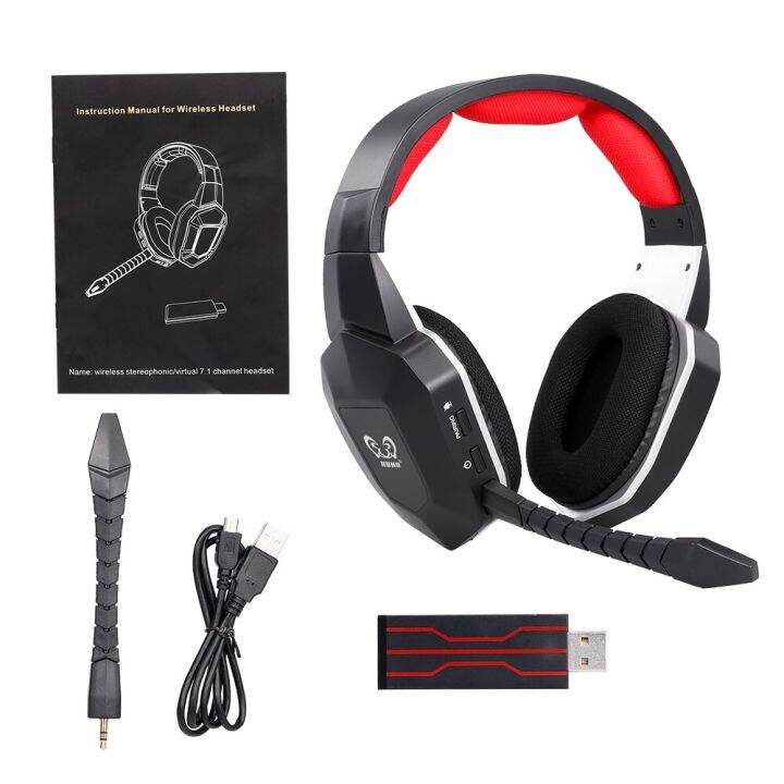 HW-N9M 2.4G Wireless Gaming Headset Virtual 7.1 Surround Sound Headset ...