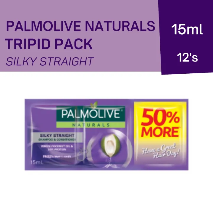 Palmolive Naturals Shampoo Silky Straight (Tripid Sachet - Purple ...