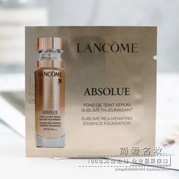 Pieces of Lancô me Pure Essence Liquid Foundation 1ml 100# ivory white ...