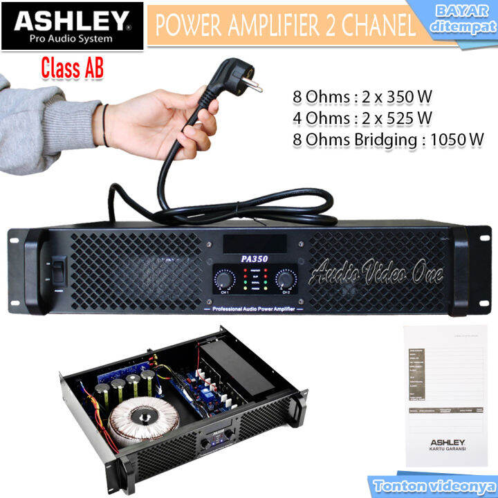 Power ASHLEY PA 350 2 Chanel Class AB 2 X 350W 8Ohms Power Amplifier ...
