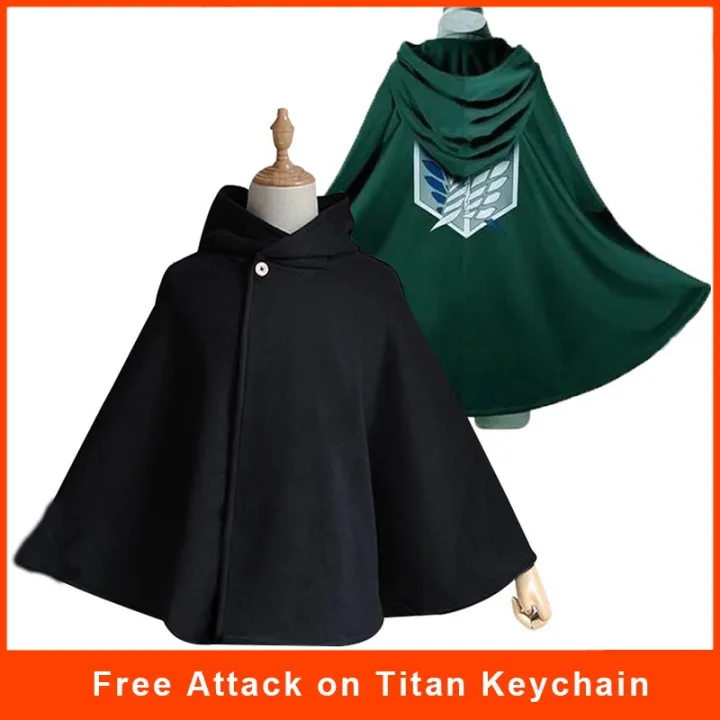 Attack On Titan Costume Green Cloak Cape Japanese Anime Cosplay ...