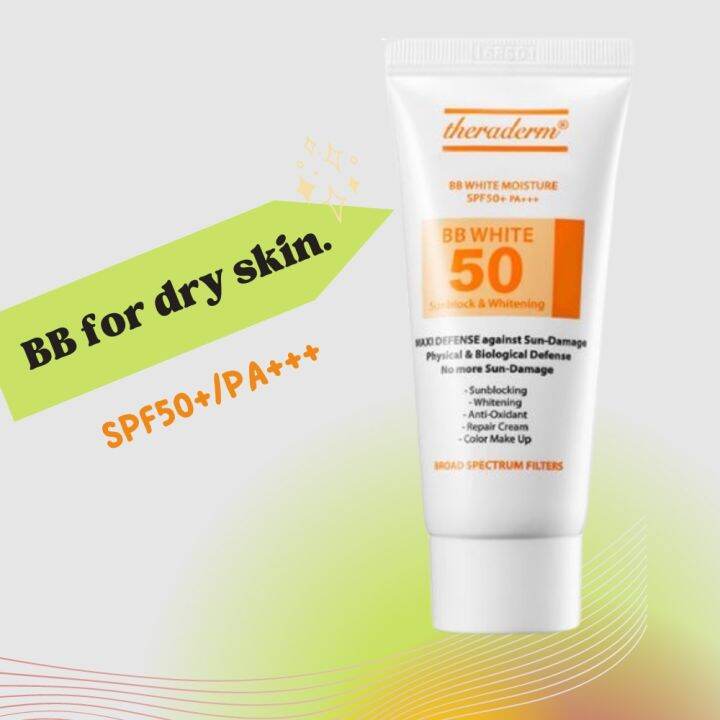[theraderm] Bb White Moisture 40g Spf50 Pa For Dry Skin Made In