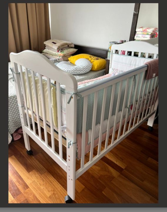 Seni Daya Solid Meranti 4-in-1 Convertible Baby Cot/Baby Crib /Katil ...