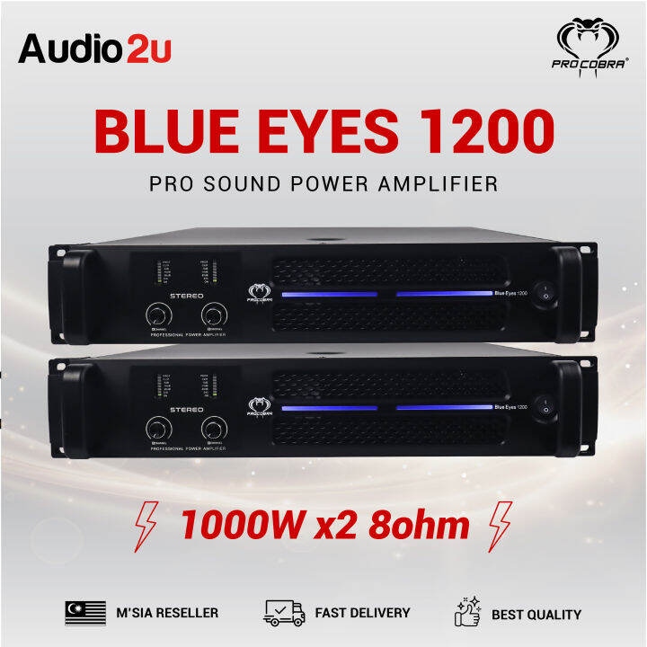 Pro Cobra Blue Eyes 1200 Pro Sound Power Amplifier (1000W) | Lazada
