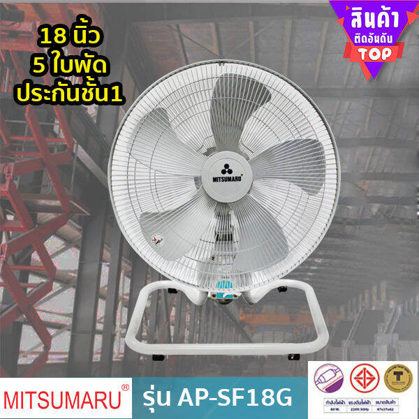 พัดลมตั้งพื้น 18 นื้ว มิตซูมารู รุ่น Ap Sf18g Mitsumaru รับประกัน 1 ปี